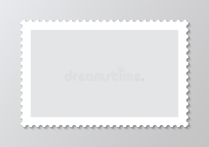 Empty Post Stamp. Postage Perforated Label. Mail Stamp. Postal ...