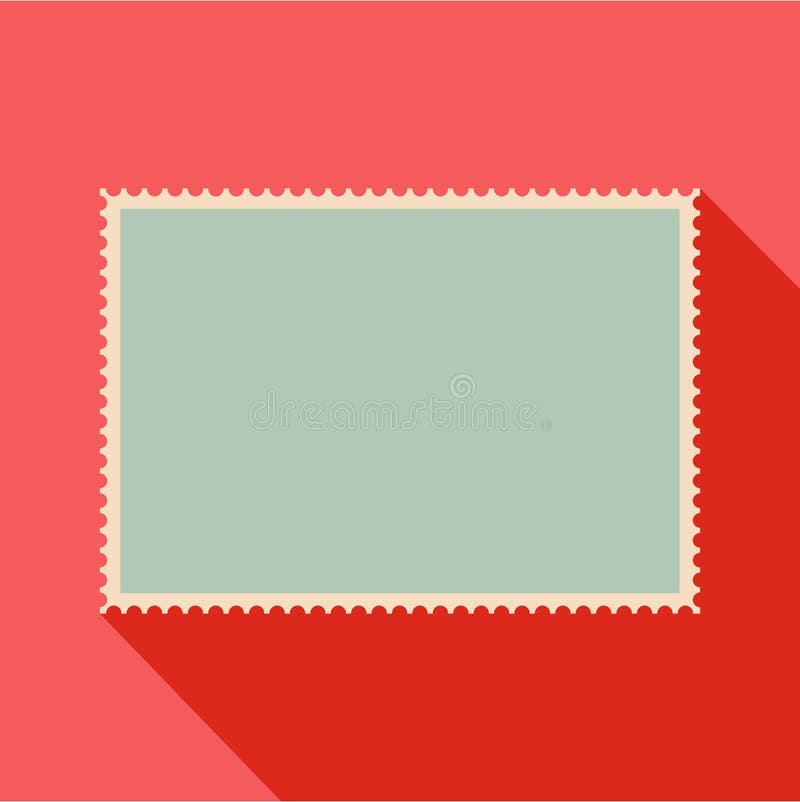 Empty Postage Stamp Template Isolated. Vector Illustration Stock Vector ...