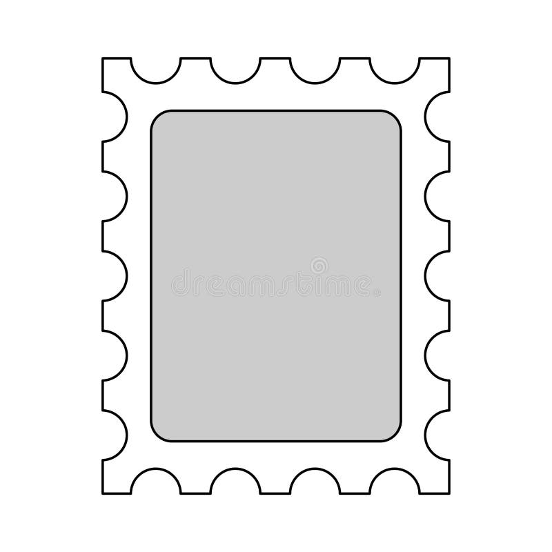Empty Postage Stamp Template Isolated. Vector Illustration Stock Vector ...