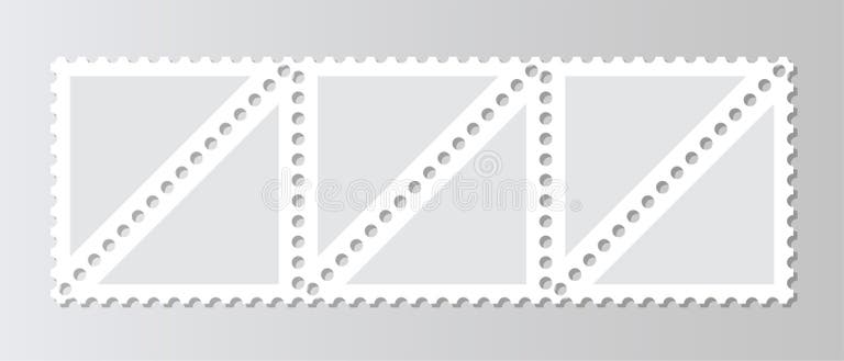 Empty Postal Triangular Stamp. Post Stamps Collection. Postage Frames ...