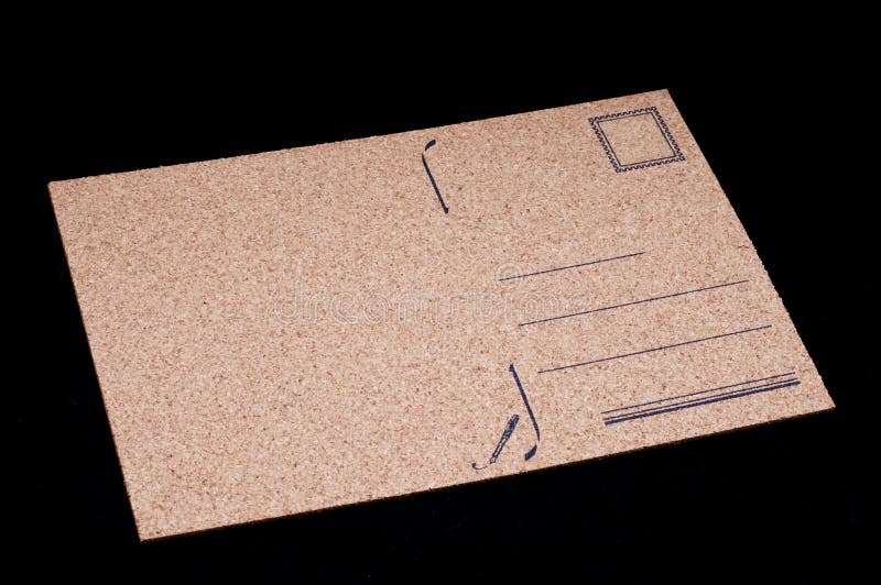 Empty Postcard by Cork Material Stock Image - Image of postage ...