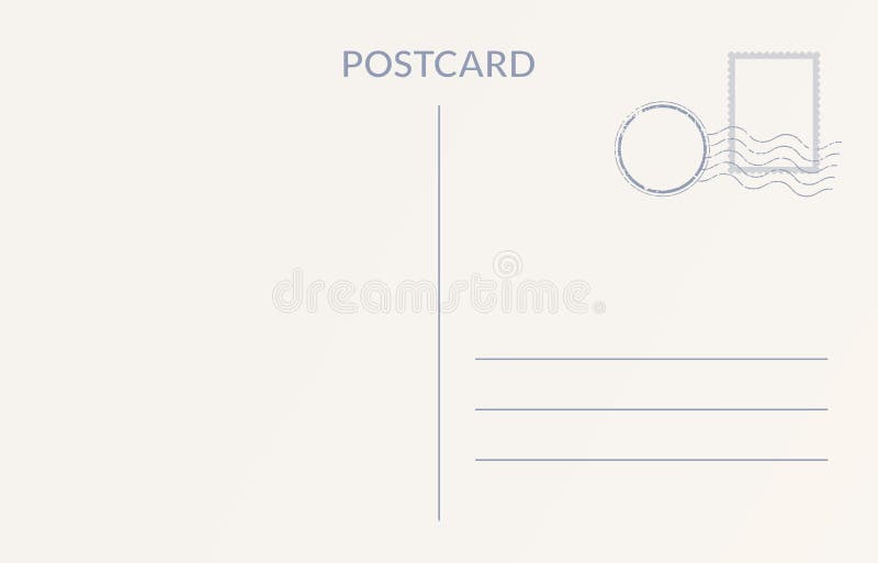 Empty postcard template stock vector. Illustration of mail - 152802239