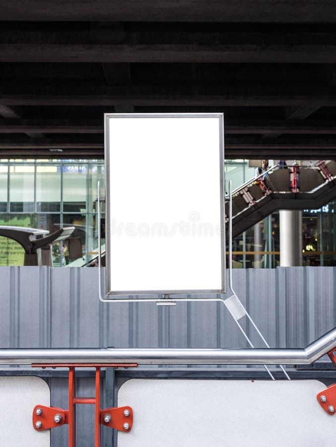 Empty Poster in Construction Site Stock Image - Image of path ...