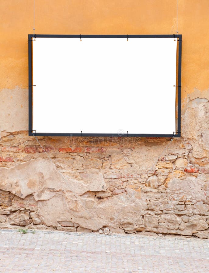 Empty Poster Frame in the Street Stock Image - Image of billboard ...