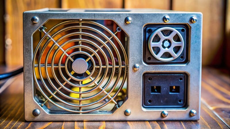 Empty Power Input Socket on an Old PC Power Supply Unit a Closeup View ...
