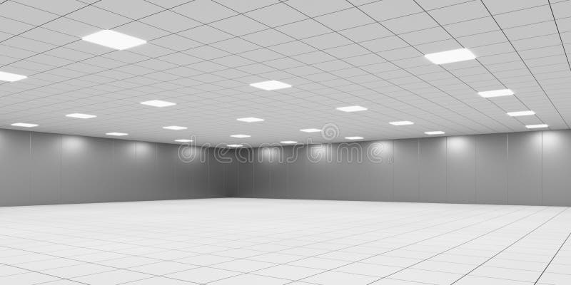 Empty Powered Shell Data Center Room Stock Illustration - Illustration ...