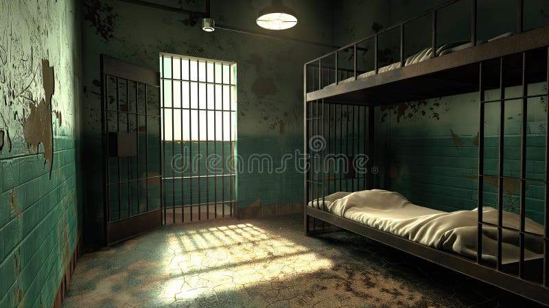Empty Prison Cell stock image. Image of prison, imprison - 308693131