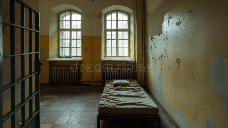 Empty Prison Cell stock photo. Image of jail, cage, incarcerate - 308693542