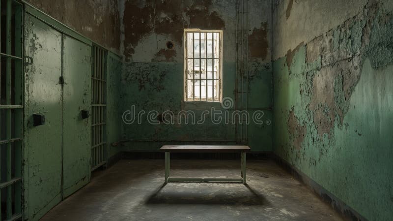 Empty Prison Cell stock image. Image of apprehend, inside - 308693859