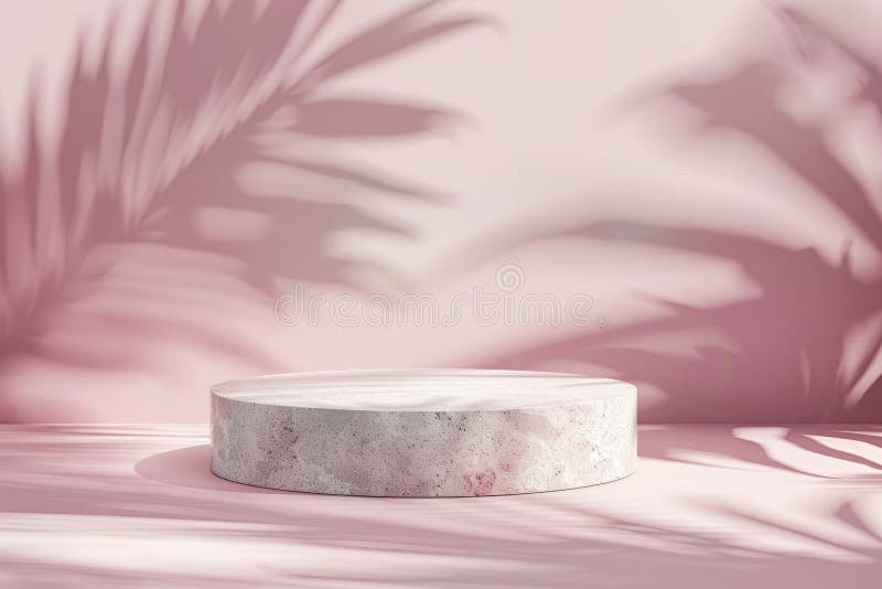 Empty Product Display Platform. Blank Natural Rock Stage Presentation ...