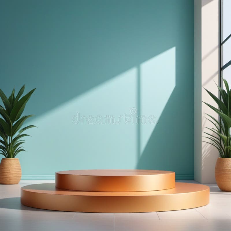 Empty Product Stand Podium Platform Indoor with Sunlight Stock ...