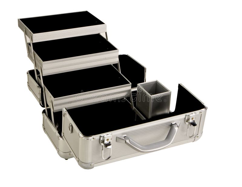 Empty Professional Aluminum Makeup Box, Stock Image - Image of case ...