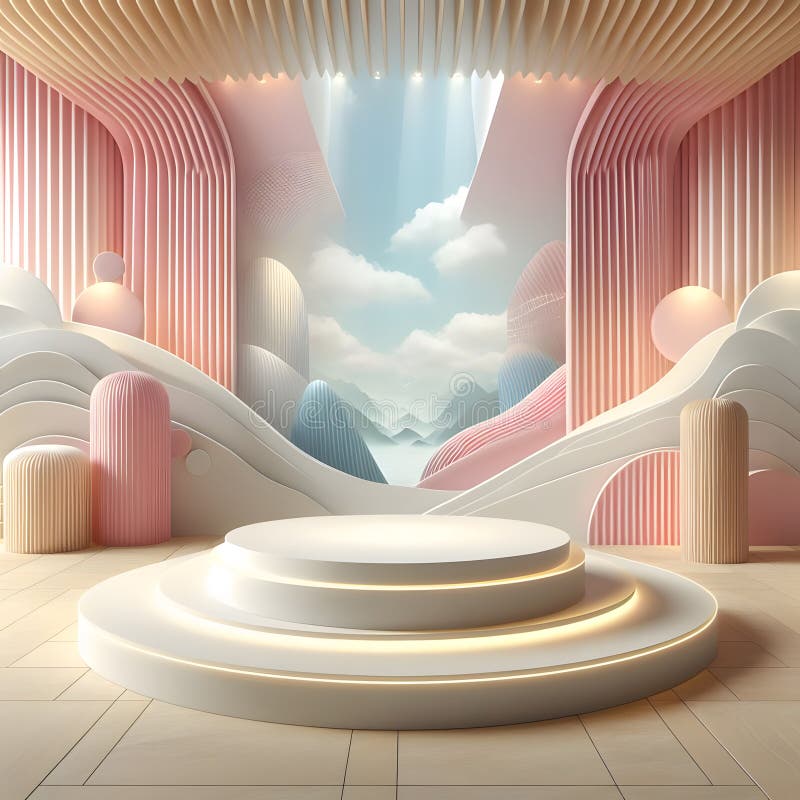 Empty Prominent Display Pedestal Turned into a Background Image To ...