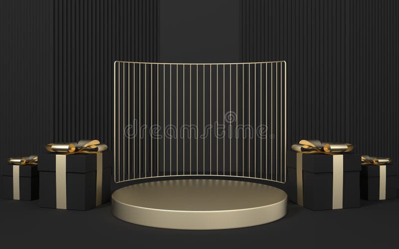 Empty Promotion Stage, Product Presentation, 3d Rendering Stock Image ...