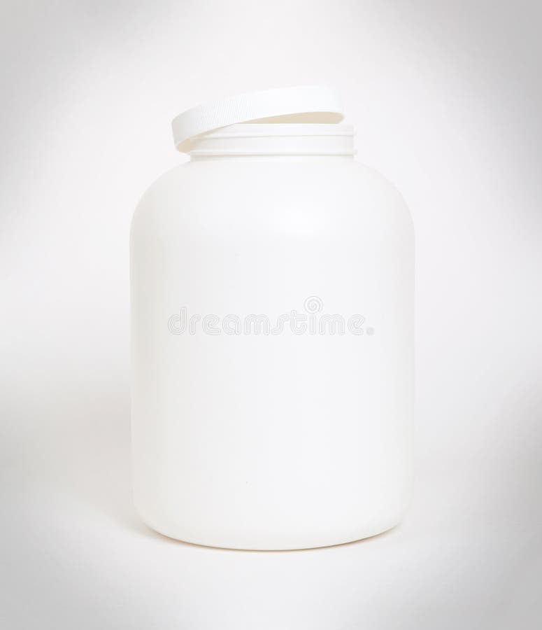 Empty Protein Powder Container Stock Photo - Image of powder, meal ...