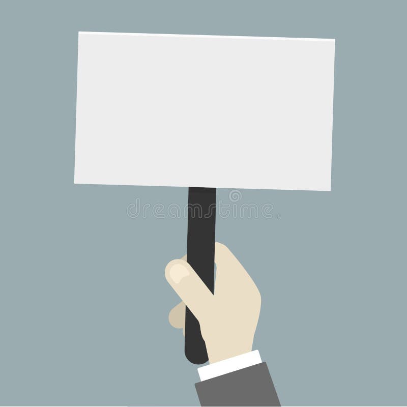 Empty Protest Sign stock illustration. Illustration of anger - 82354842