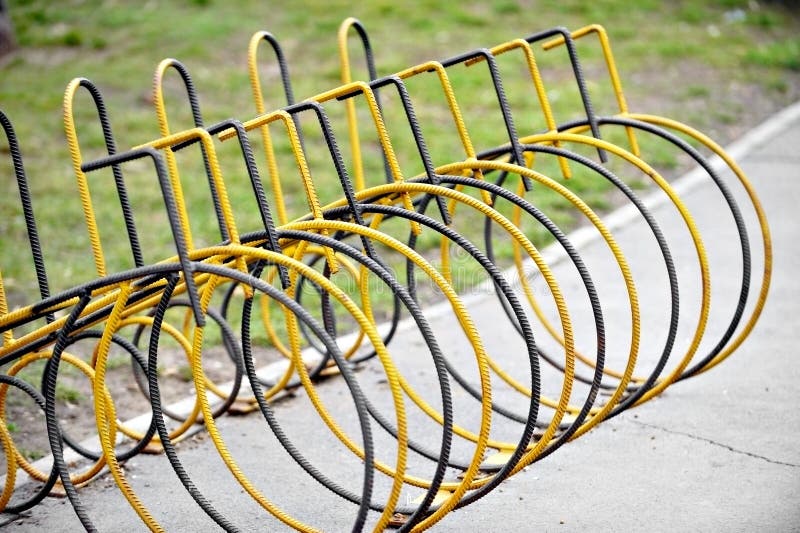 Empty public bicycle rack stock photo. Image of empty - 38657484