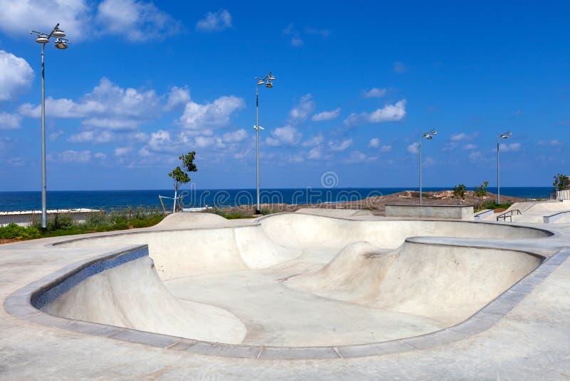 Empty Skate Park in the Daytime Stock Photo - Image of riding ...