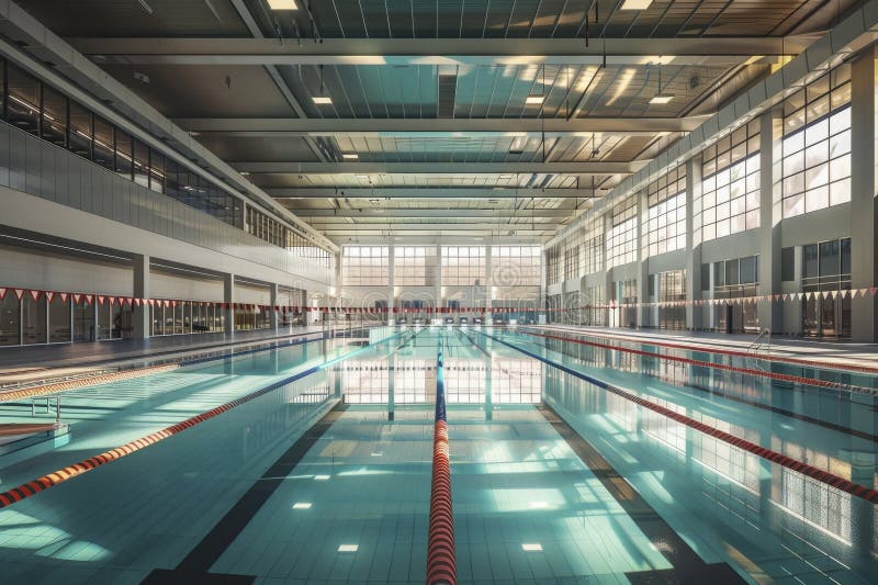 Empty Public Swimming Pool. Generative AI Stock Illustration ...