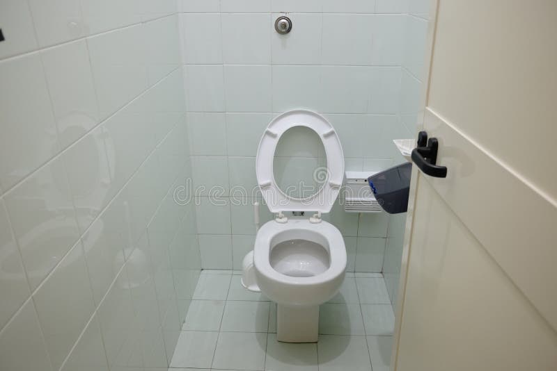 Empty public toilet stock image. Image of clean, design - 125156627