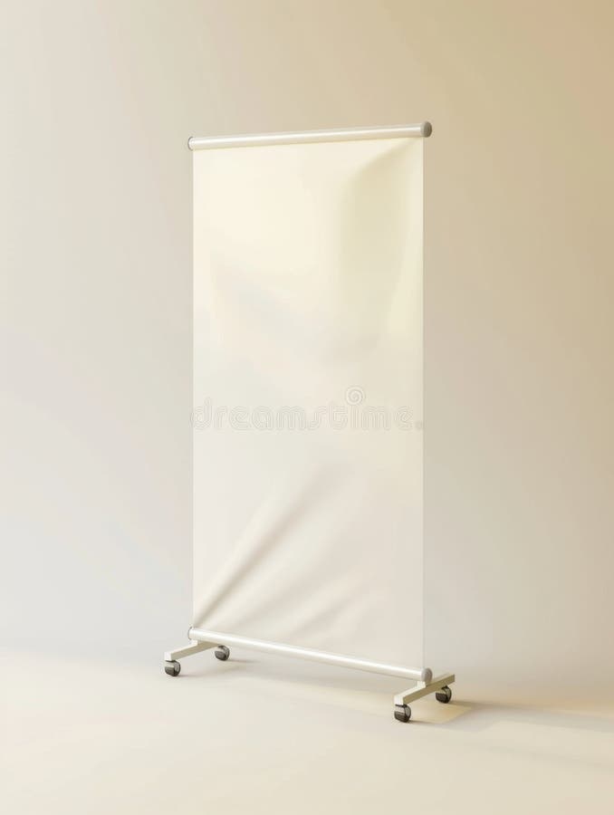Empty Pull Up Banner Stand stock image. Image of display - 372274647