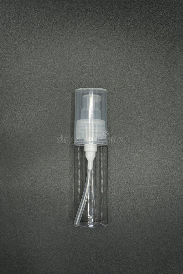 Empty Pump Plastic Container. Antiseptic Bottle Isolated on Gray ...