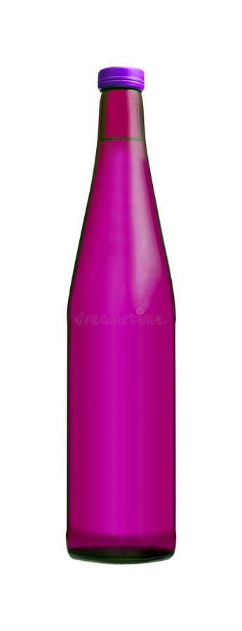 Empty Purple Bottle Isolated Stock Image - Image of object, liquor ...