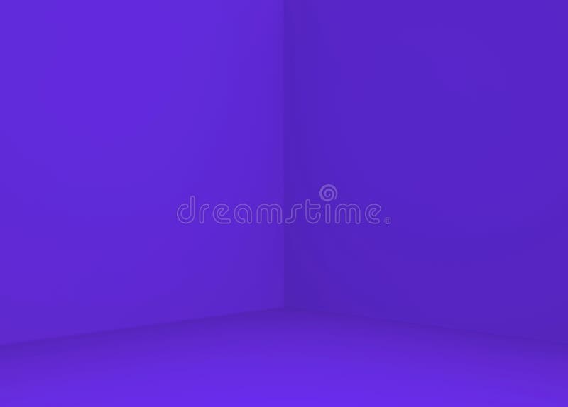 3d Rendering. Empty Purple Corner Wall Background Stock Illustration ...