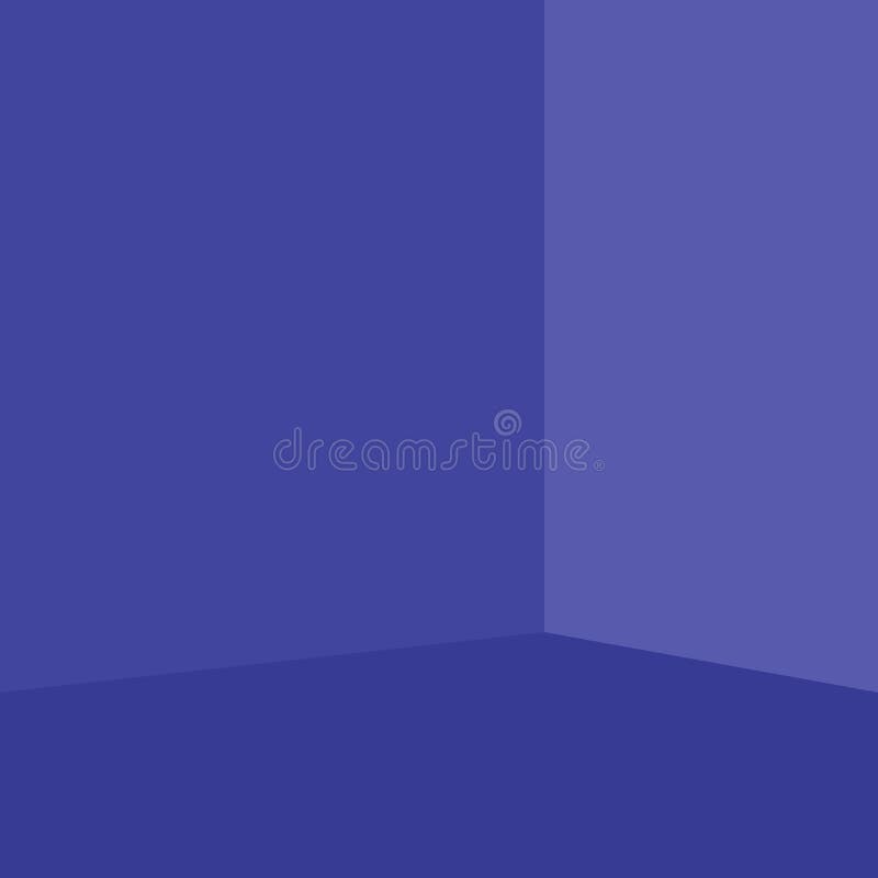 Empty Light Blue Corner of the Room Stock Vector - Illustration of ...