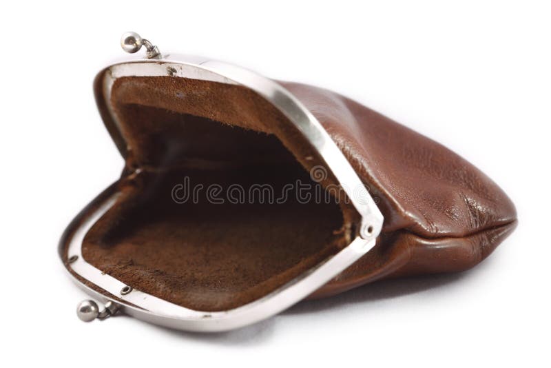 Empty Purse Or Wallet - No Money For Shopping Stock Photo - Image of ...