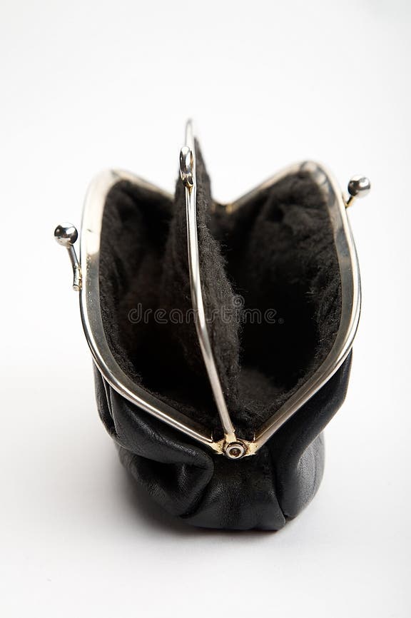 Empty purse stock image. Image of wallet, isolated, expenses - 1519985
