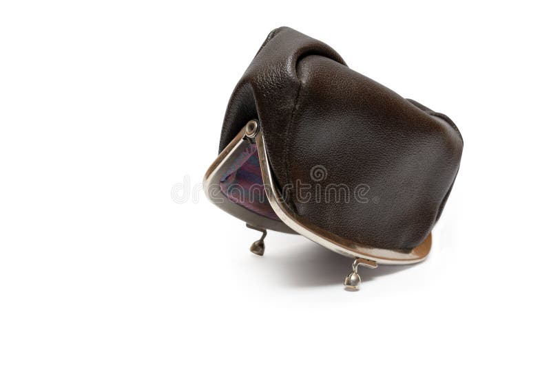 Empty purse stock image. Image of close, silver, open - 12252811