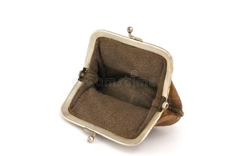 Empty Purse or Wallet - No Money for Shopping Stock Photo - Image of ...