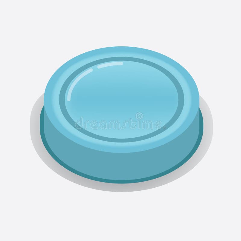 Empty Push Button. Vector Illustration Decorative Design Stock Vector ...