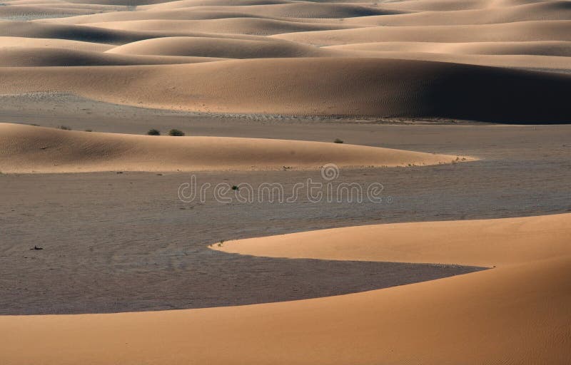 Empty Quarter Desert in Oman, UAE and Saudi Arabia Stock Image - Image ...