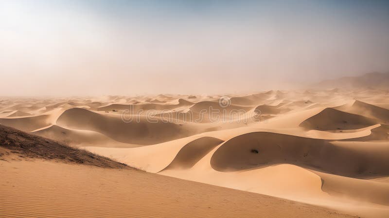 The Empty Quarter and Outdoor Stock Illustration - Illustration of ...