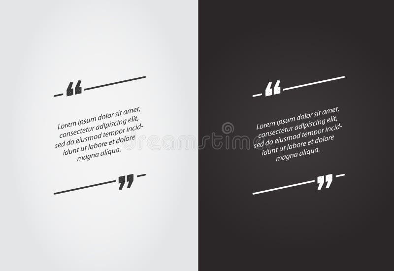 Empty Quote Template Bubble. Template Vector Set Stock Vector ...