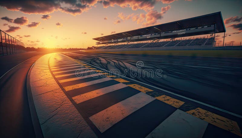 Empty race track stock illustration. Illustration of motorway - 271479742