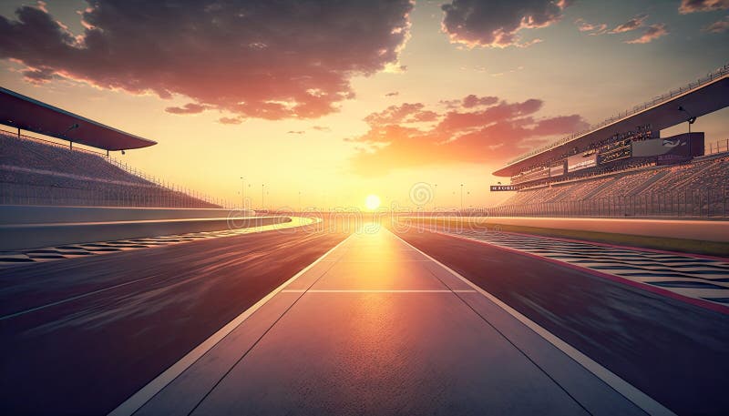 Empty race track stock illustration. Illustration of beautiful - 271479745