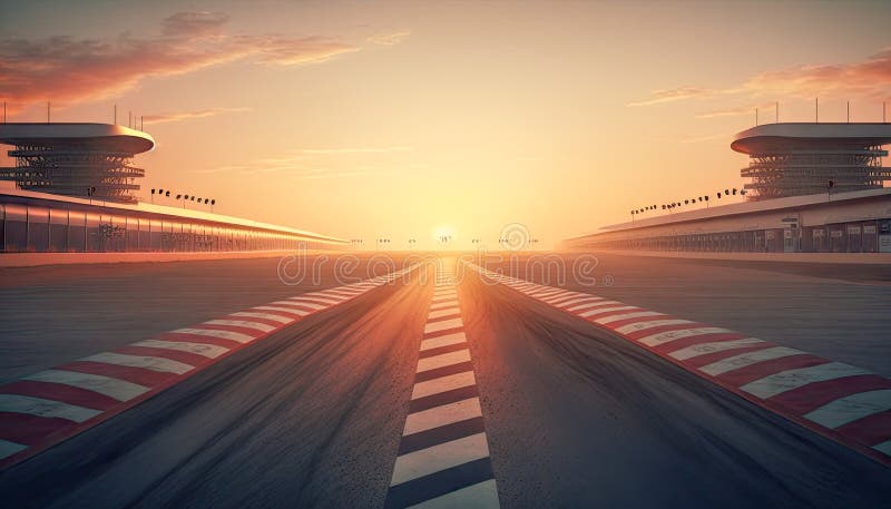 Empty race track stock illustration. Illustration of circuit - 271479871