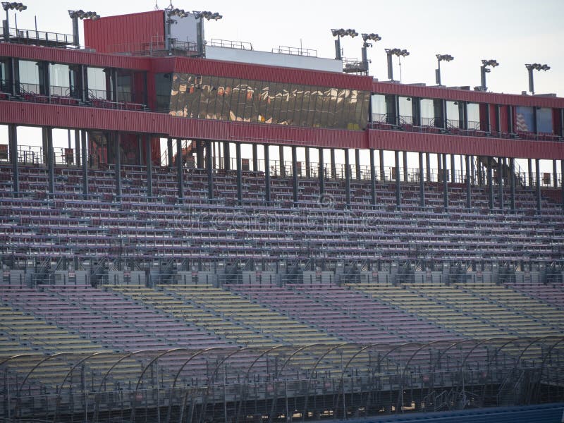 Empty Race Track Stadium Bleachers Stock Photo - Image of large, fast ...