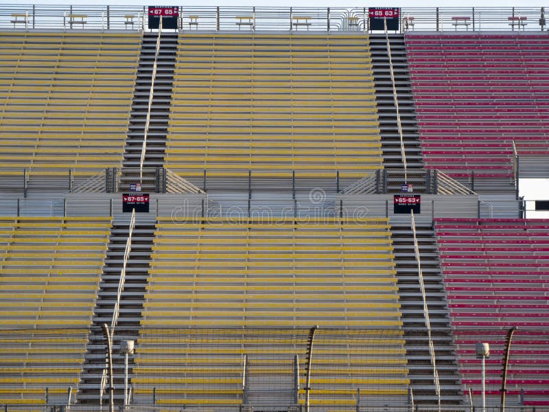 Empty Race Track Stadium Bleachers Stock Photo - Image of large, fast ...
