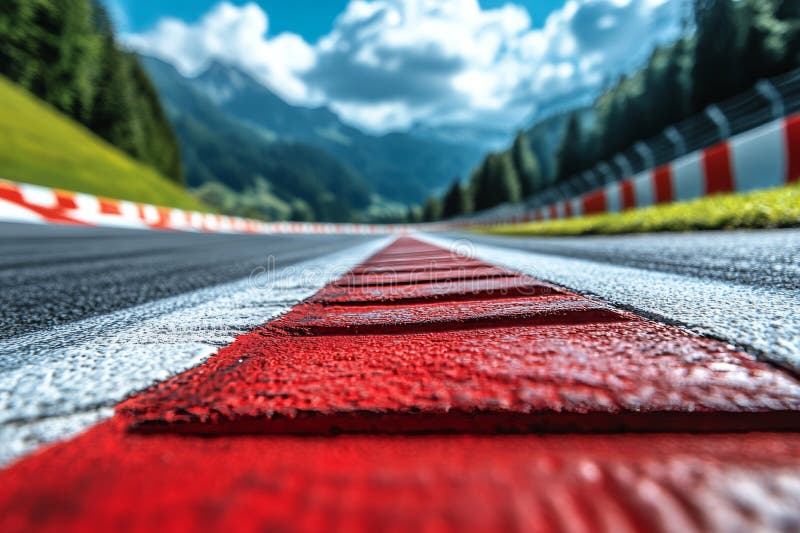 An Empty Racing Circuit with No Cars or Bikes on the Track Stock Photo ...