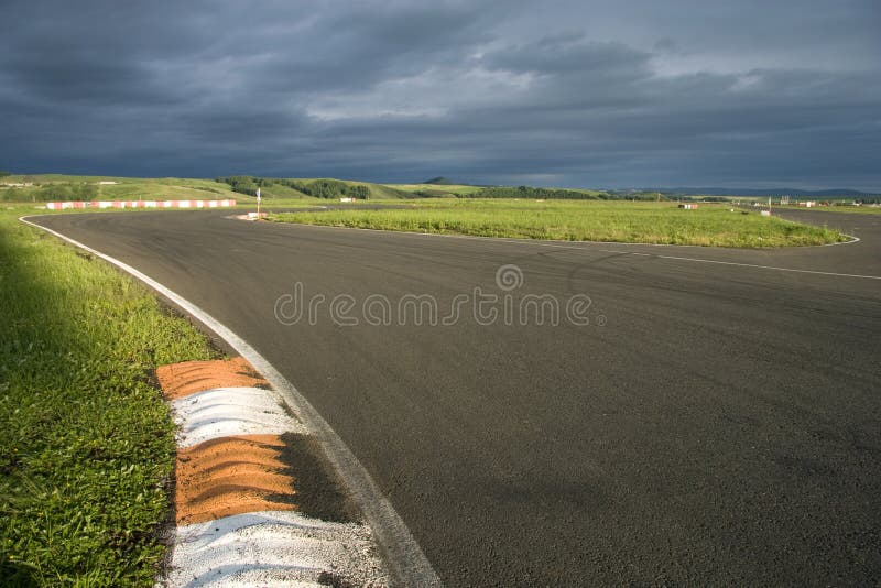 Empty racing line. stock photo. Image of vehicle, gravel - 11510456