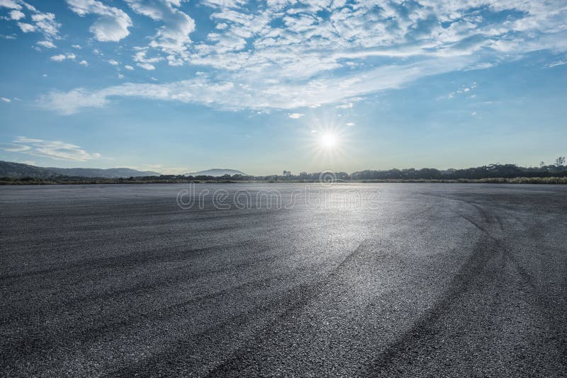 Empty Racing Track Road and Mountains Stock Photo - Image of traffic ...