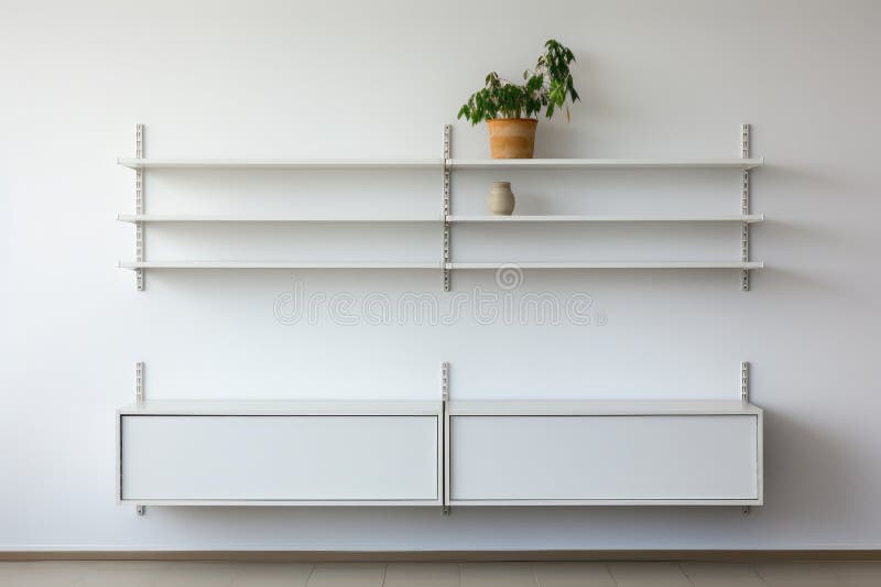 Empty Rack Shelf in Mega Storehouse. Logistic Concept Stock ...