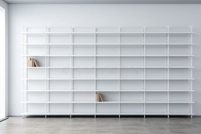 Empty Rack Shelf in Mega Storehouse. Logistic Concept Stock ...