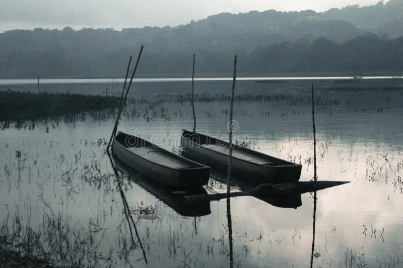 Empty Raft Boat at Quilotoa Lake, Ecuador Stock Photo - Image of ...