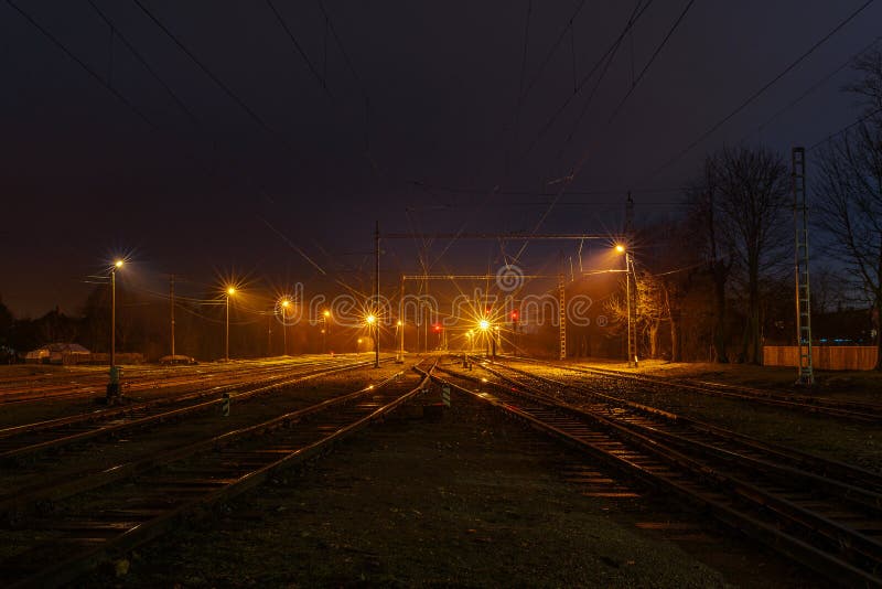 478 Empty Railroad Platform Night Stock Photos - Free & Royalty-Free ...
