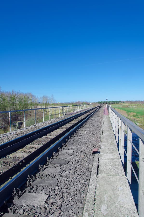 Empty railroad track stock image. Image of road, perspective - 31139297